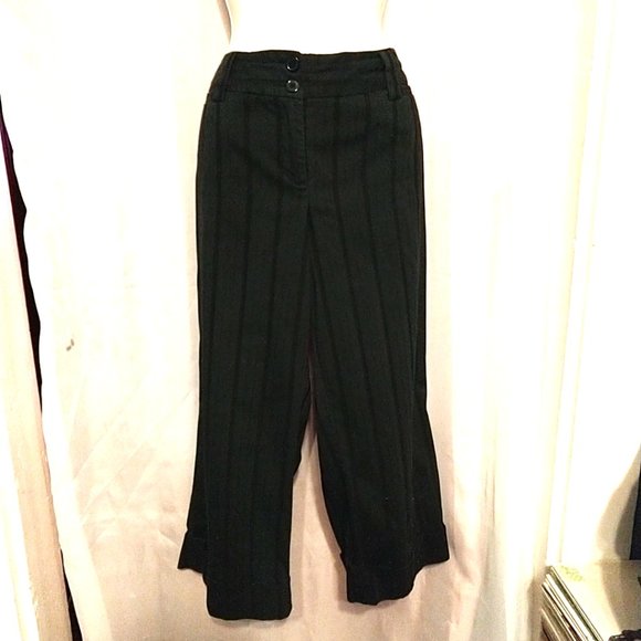 Bobby J | Pants & Jumpsuits | Vtg Bobby J Culottes Blackblack Stripes ...